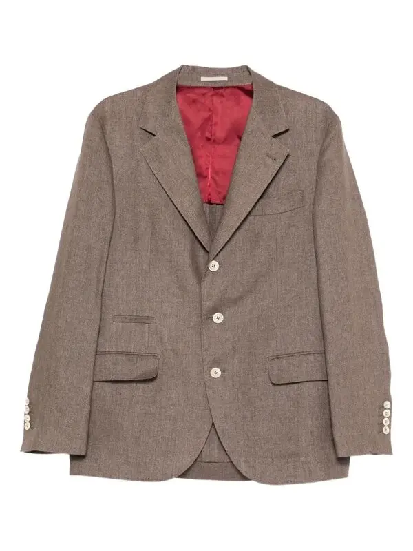 Brunello Cucinelli Linen Deconstructed Blazer - Multicolor
