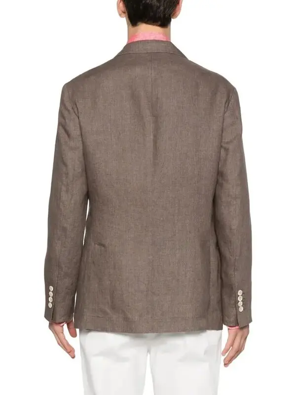 Brunello Cucinelli Linen Deconstructed Blazer - Multicolor