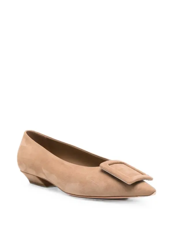ROGER VIVIER Pointy Covered Leather Ballets - Multicolor
