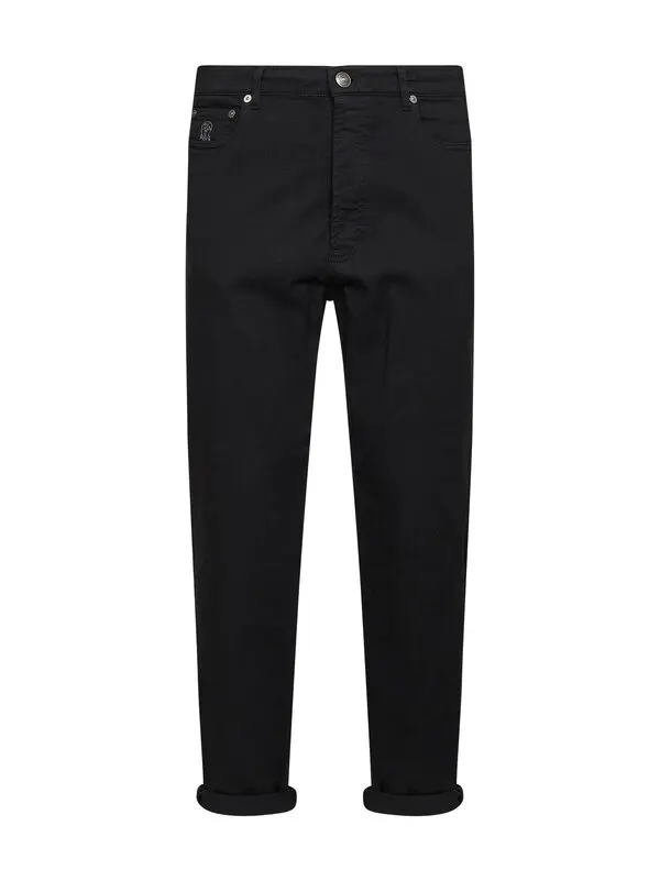 Brunello Cucinelli Black Garment-dyed Lightweight Comfort Denim Iconic Fit Jeans - Multicolor