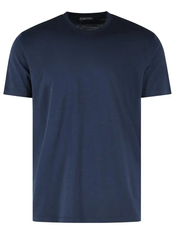 TOM FORD Lyocell And Cotton T-shirt - Blue