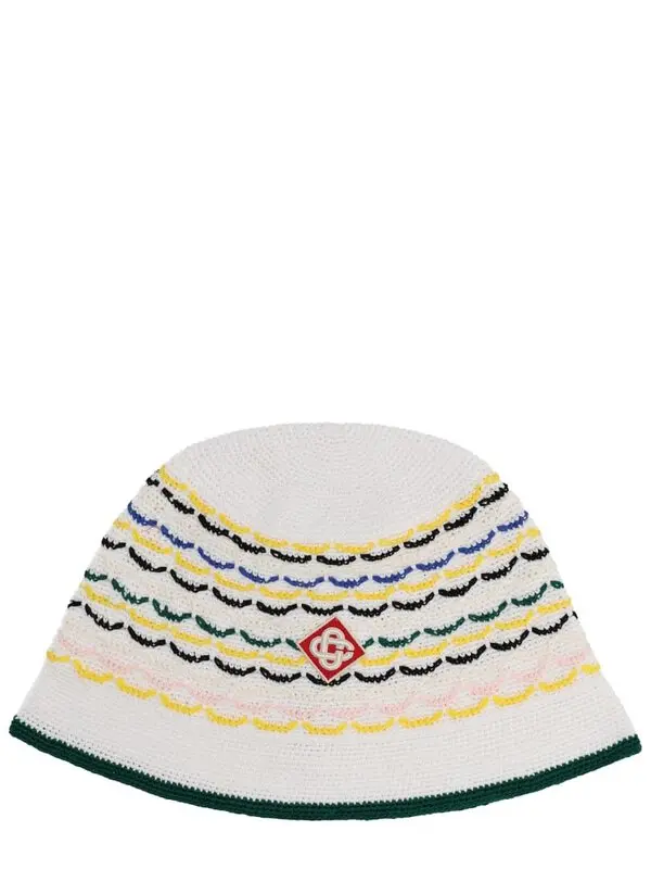 Casablanca Knit Hat With Logo - Multicolor