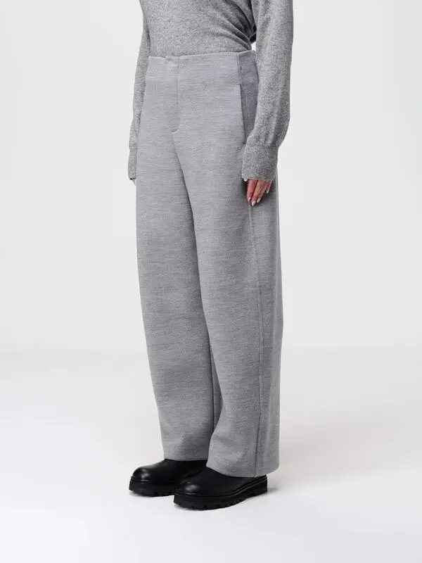 Max Mara Solid Wide Leg Trousers - Gray
