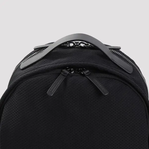 Giorgio Armani Leather Trimmed Mesh Backpack