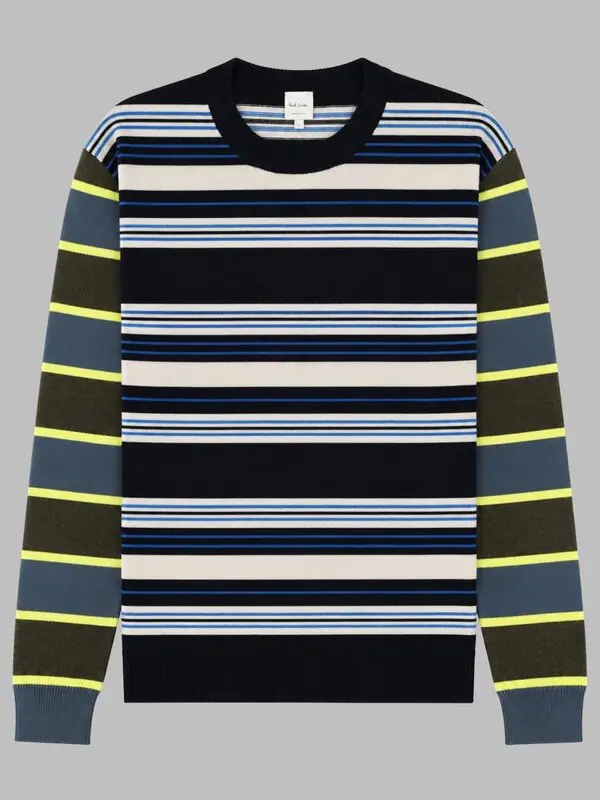 Paul Smith Maglia In Lana E Cotone - Blue