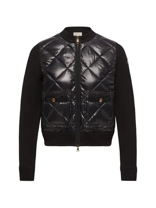 Moncler Wool And Nylon Padded Cardigan