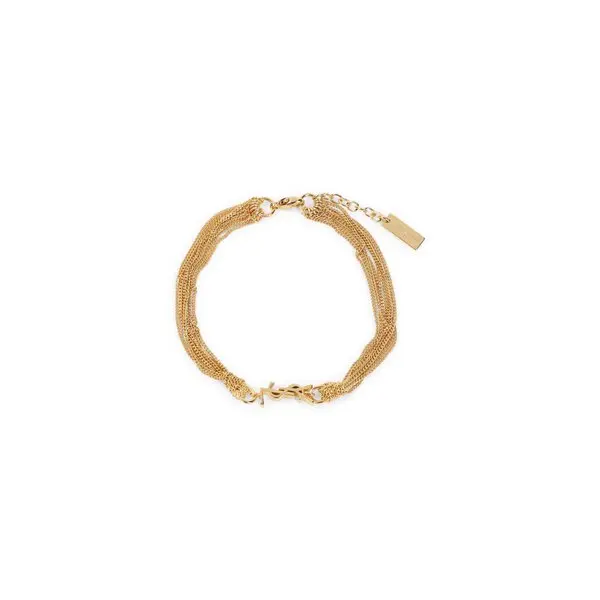 Saint Laurent Cassandre Tassel Bracelet - Silver