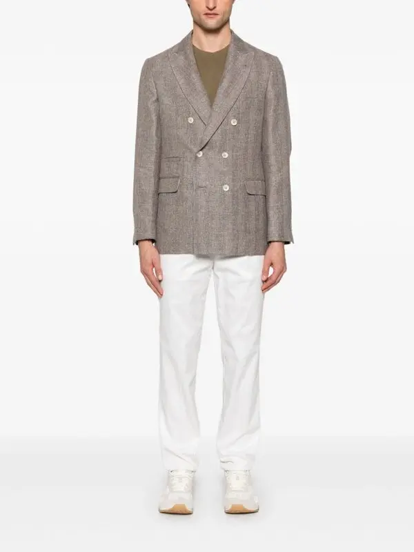 Brunello Cucinelli Garment-dyed Leisure Fit Pants - Multicolor