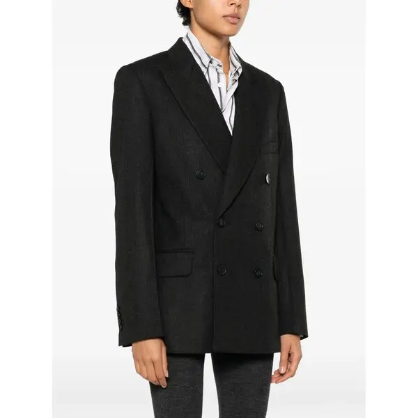 Victoria Beckham Grey Jackets Blazers