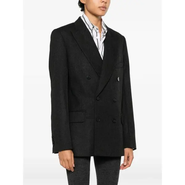 Victoria Beckham Wool Peak Lapels Double-breasted Blazer