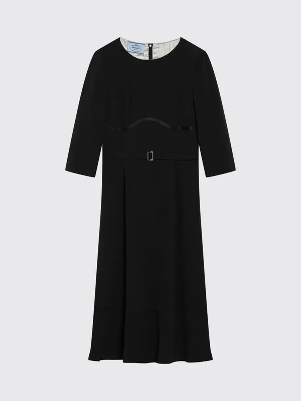 Prada Wool And Silk Midi Dress