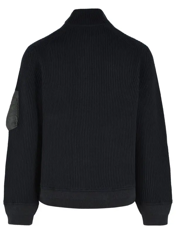 Sacai Wool Zip-up Sweater