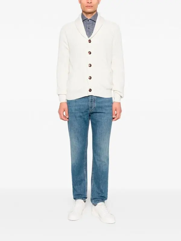 Brunello Cucinelli English Rib Knit Cardigan