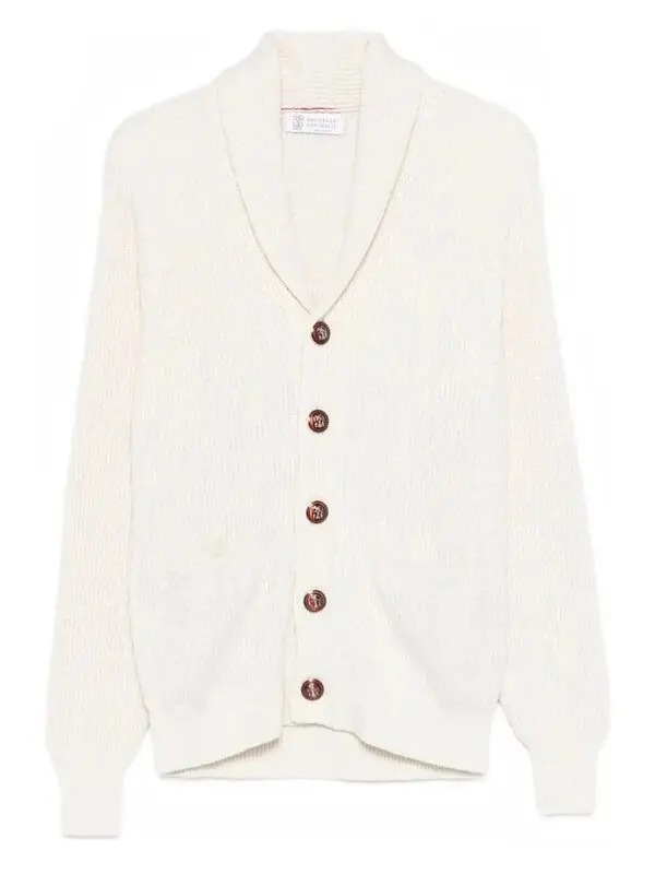 Brunello Cucinelli English Rib Knit Cardigan - Multicolor