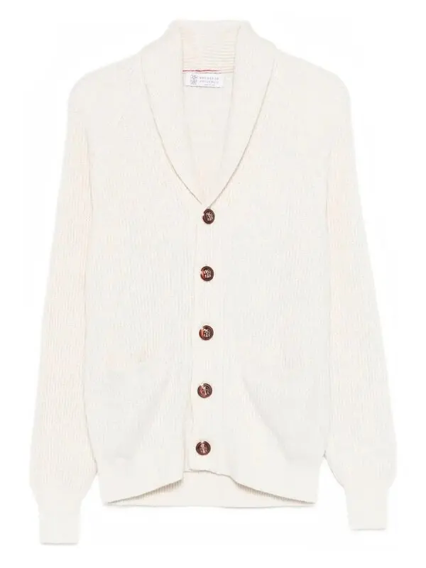 Brunello Cucinelli English Rib Knit Cardigan - Multicolor