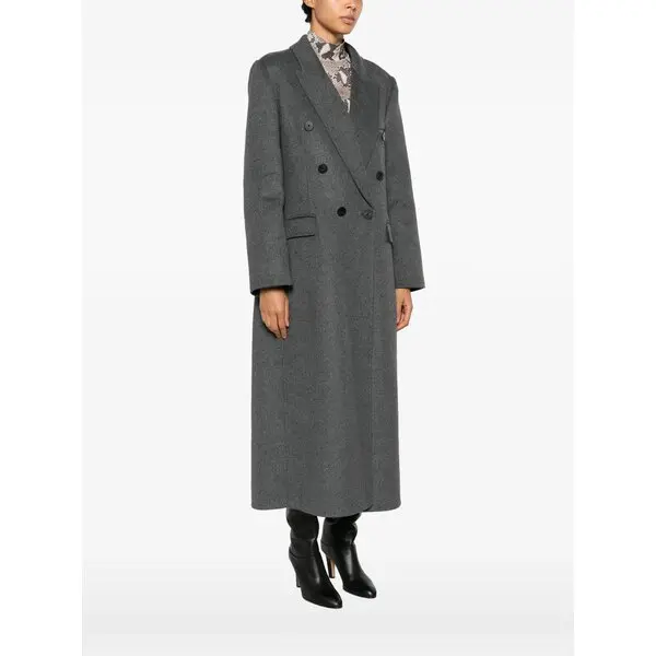 Victoria Beckham Double-breasted Wool Coat - Gray