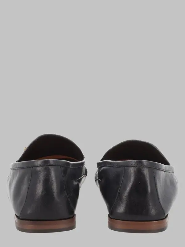 Versace Leather Mocassino Loafers - Black