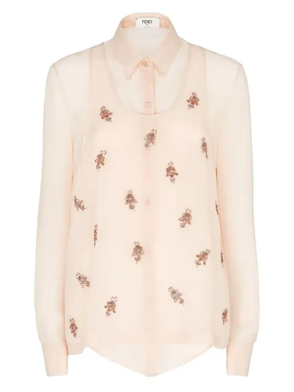 Fendi Silk Georgette Top
