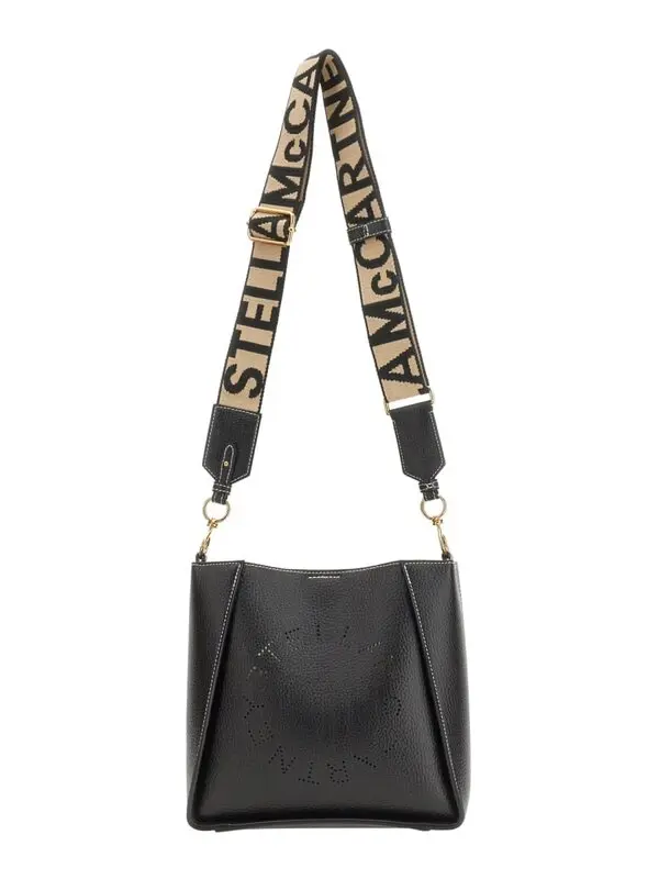 Stella McCartney Borsa A Spalla Con Logo - Black