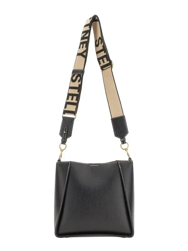 Stella McCartney Borsa A Spalla Con Logo - Black
