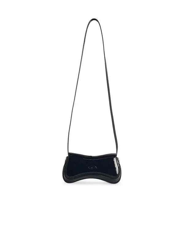 DIESEL® Glossy Polyurethane Cross Body Bag - Black