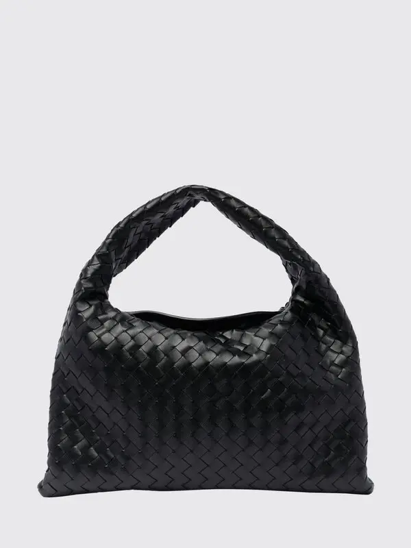 Bottega Veneta Hop Woven Leather Bag - Black