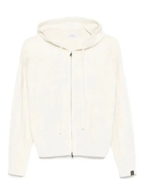 Max Mara Cashmere Zip-up Hooded Cardigan - Multicolor