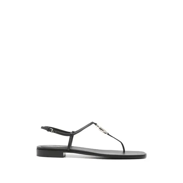 Gucci Interlocking Gg Leather Flat Shoes - Black