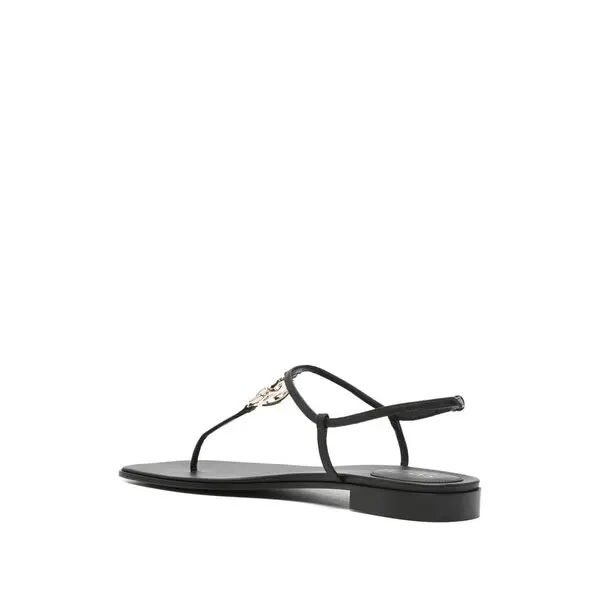Gucci Interlocking Gg Leather Flat Shoes - Black