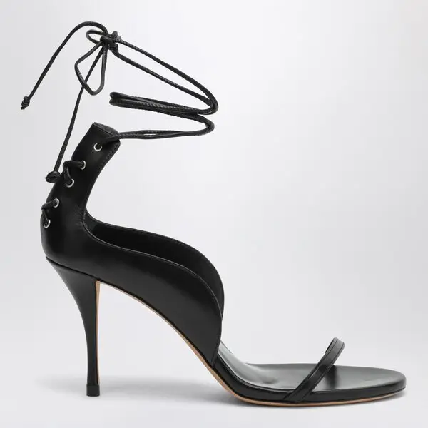 JUDE Issa Leather Sandals - Black