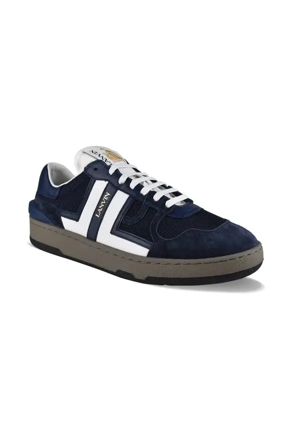 LANVIN Leather Clay Sneakers - Blue