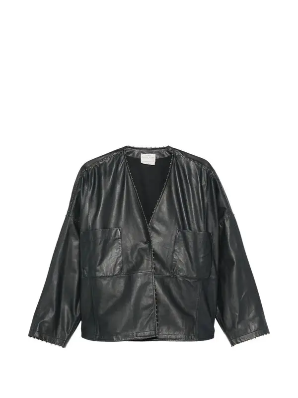 FORTE_FORTE Leather Kimono Jacket