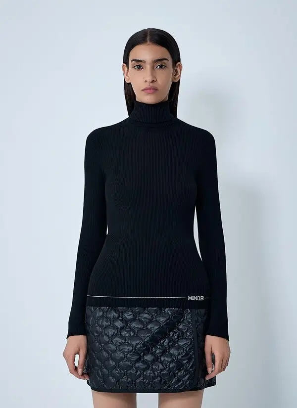Moncler Wool Sweater - Black