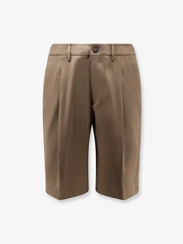 GOLDEN GOOSE Virgin Wool Tailored Shorts - Multicolor