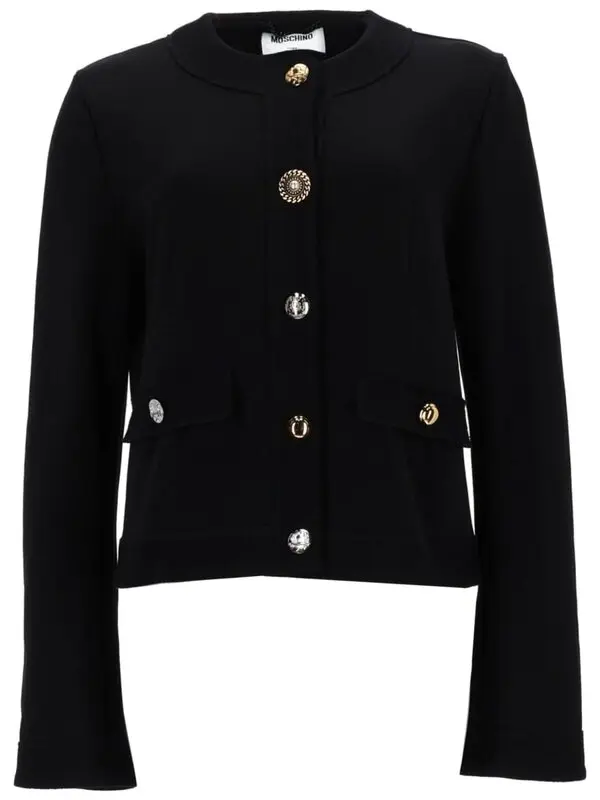 Moschino Button Detailed Cardigan - Black