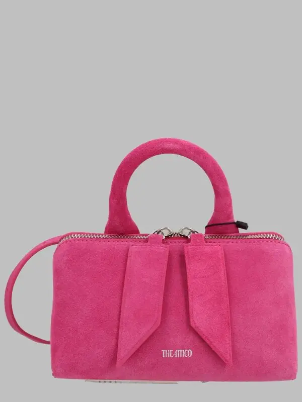 Attico Suede Handheld Shoulder Bag - Pink