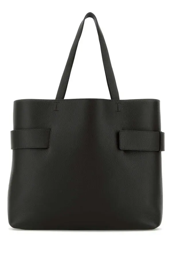 Alexander McQueen Leather T-bar Shopping Bag - Black