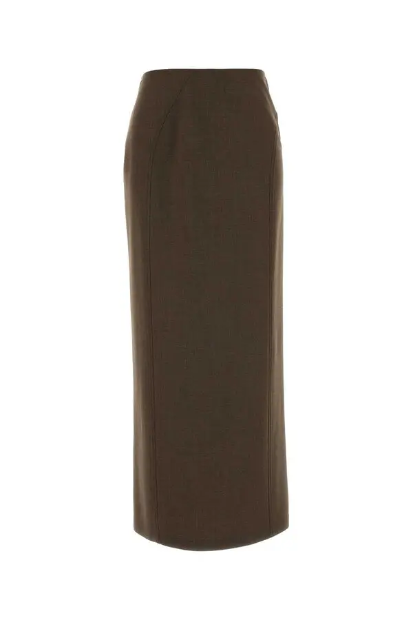 JIL SANDER Stretch Wool Blend Skirt