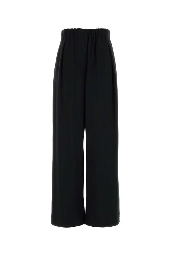 JIL SANDER Crepe Wide-leg Pant - Black
