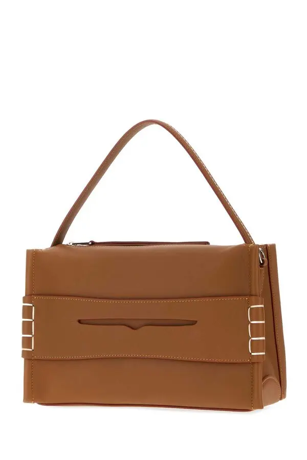 JW Anderson Camel Leather Loafers Handbag - Brown