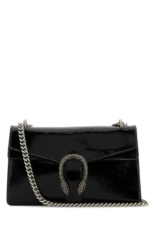 Gucci Leather Small Dionysus Shoulder Bag - Black