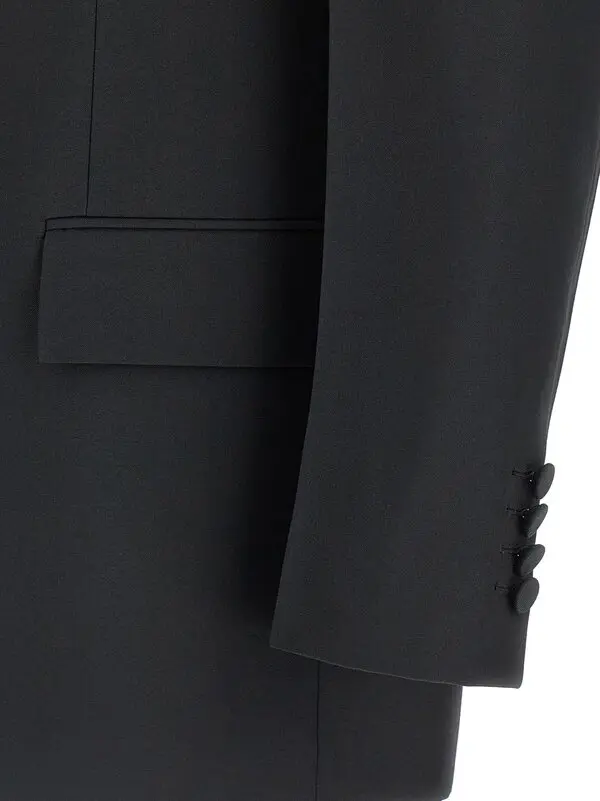 Gucci Double-breasted Technical Panama Blazer - Black