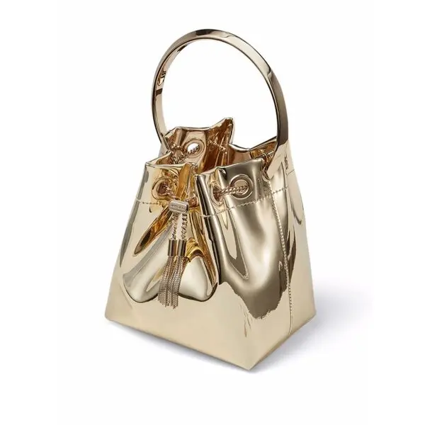 JIMMY CHOO Metallic Bucket Bags - Gold