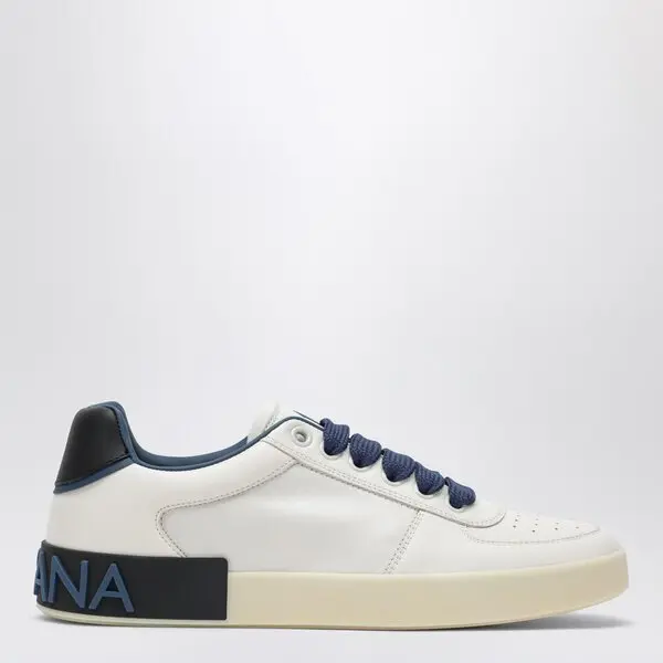Dolce & Gabbana Portofino Leather Sneakers - White