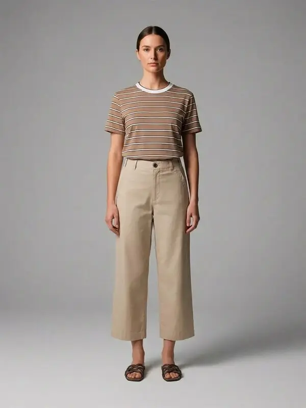 Brunello Cucinelli Cropped Cotton Trousers