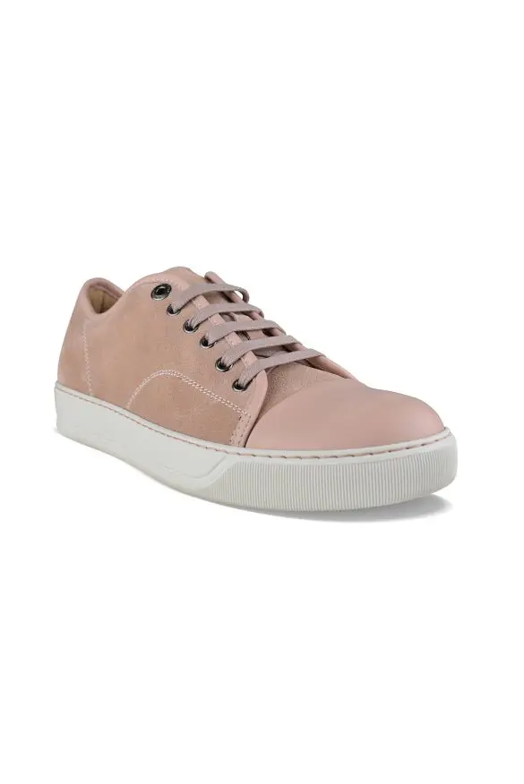 LANVIN Suede And Leather Sneakers - Pink