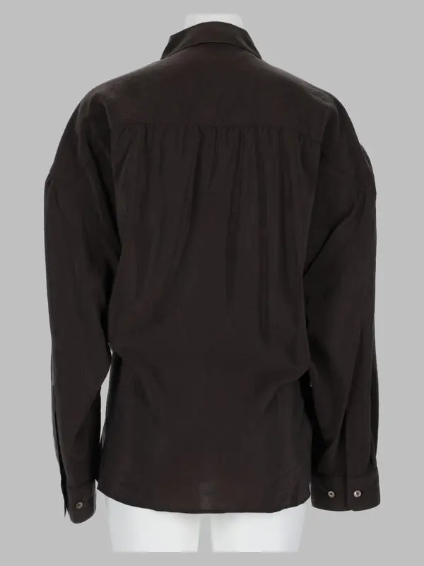 LEMAIRE Silk Blend Shirt - Brown