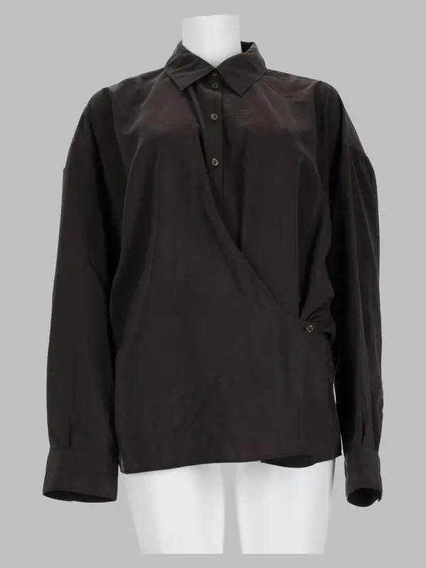 LEMAIRE Silk Blend Shirt - Brown