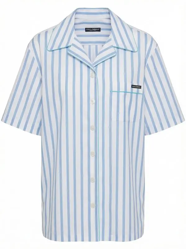 Dolce & Gabbana Cotton And Silk Striped Shirt
