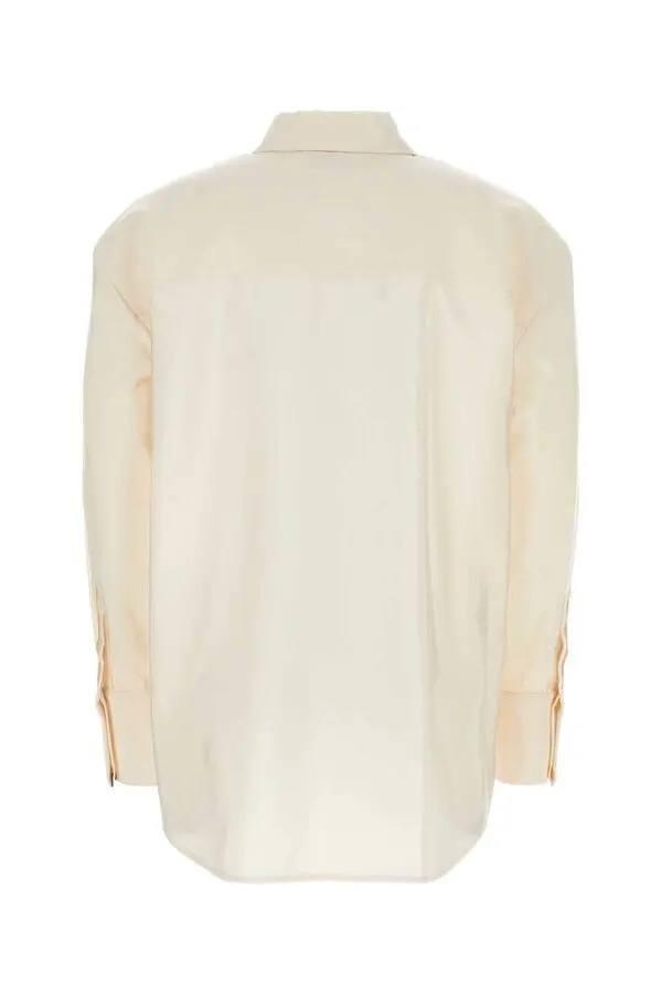 Saint Laurent Ivory Faille Oversize Shirt